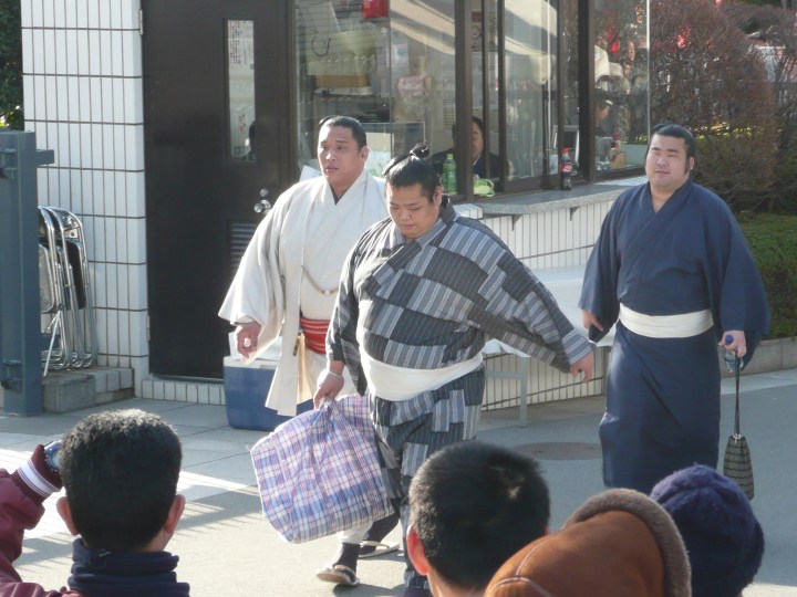 Slapping of the belly, pounding of the legs and throwing of the salt at ...